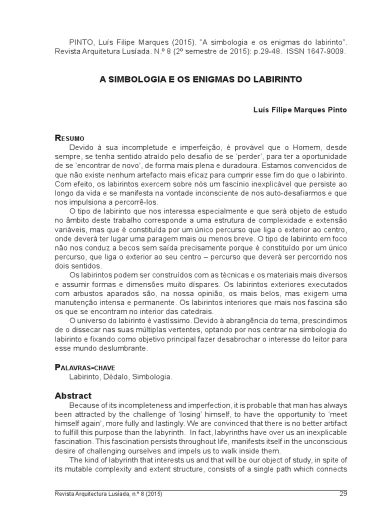Simbologia e Os Enigmas Do Labirinto | PDF | Labirinto | Humano
