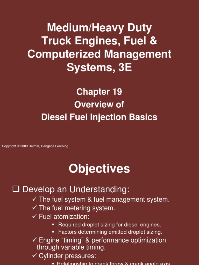 CHP 19 Overview Fuel Inj. | PDF | Diesel Engine | Fuel Injection