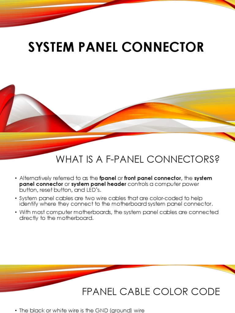 System Panel Connector | PDF | Electrical Connector | Computer Architecture
