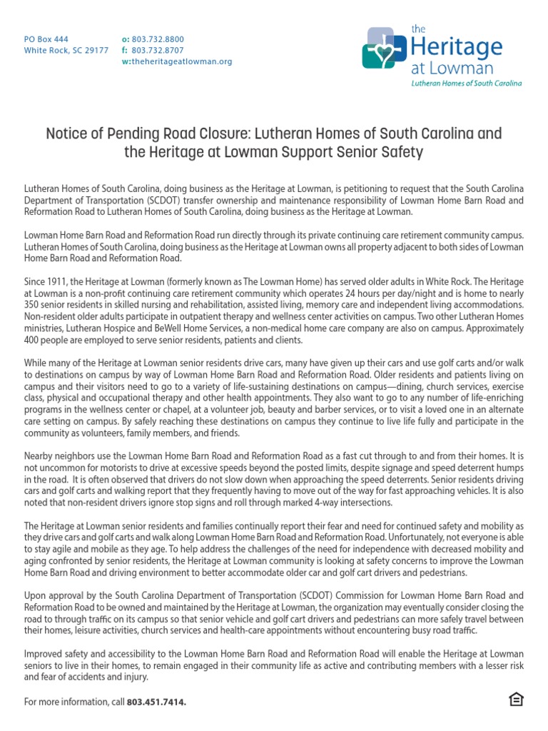 Notice of Pending Road Closure | PDF | Driving | Traffic