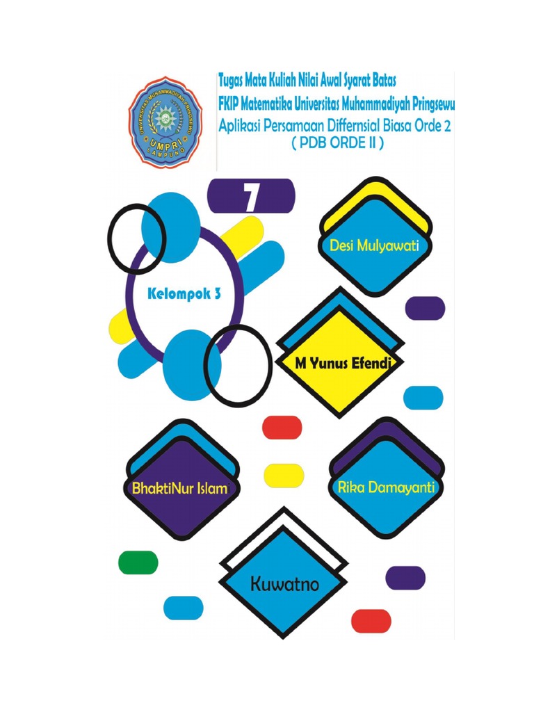 Aplikasi Dari PD Orde Pertama PERTUMBUHAN-1 | PDF