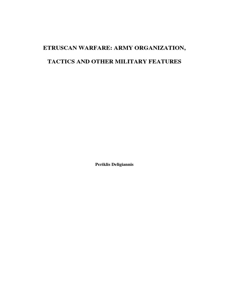 Etruscan Warfare Army Organization Tacti PDF | PDF | Etruscan ...