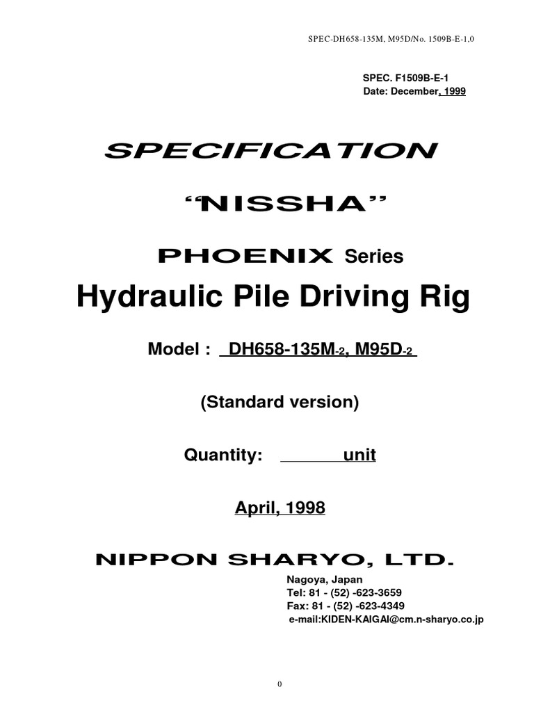 Spec DH658 135M M95D | PDF | Diesel Engine | Pump