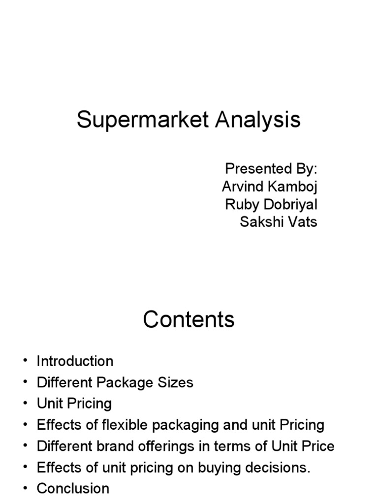 Big Bazar Supermarket Pricing Insights | PDF