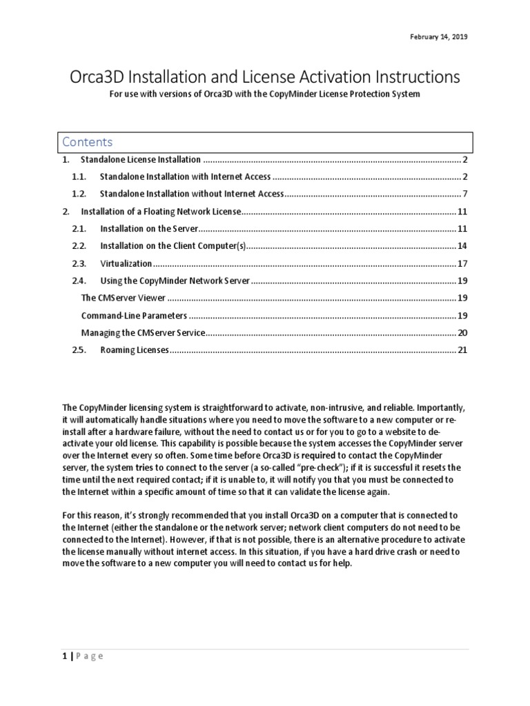 Orca3D Installation Instructions PDF | PDF | Port (Computer Networking ...