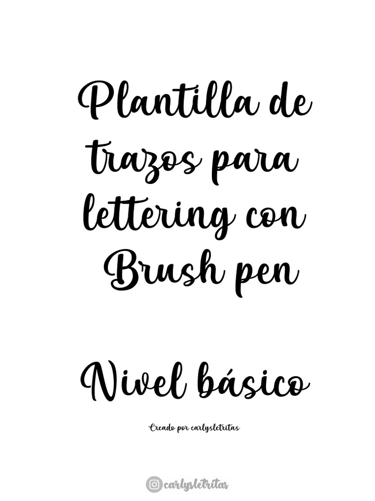 Lettering de Trazos Básicos by Carlysletritas | PDF