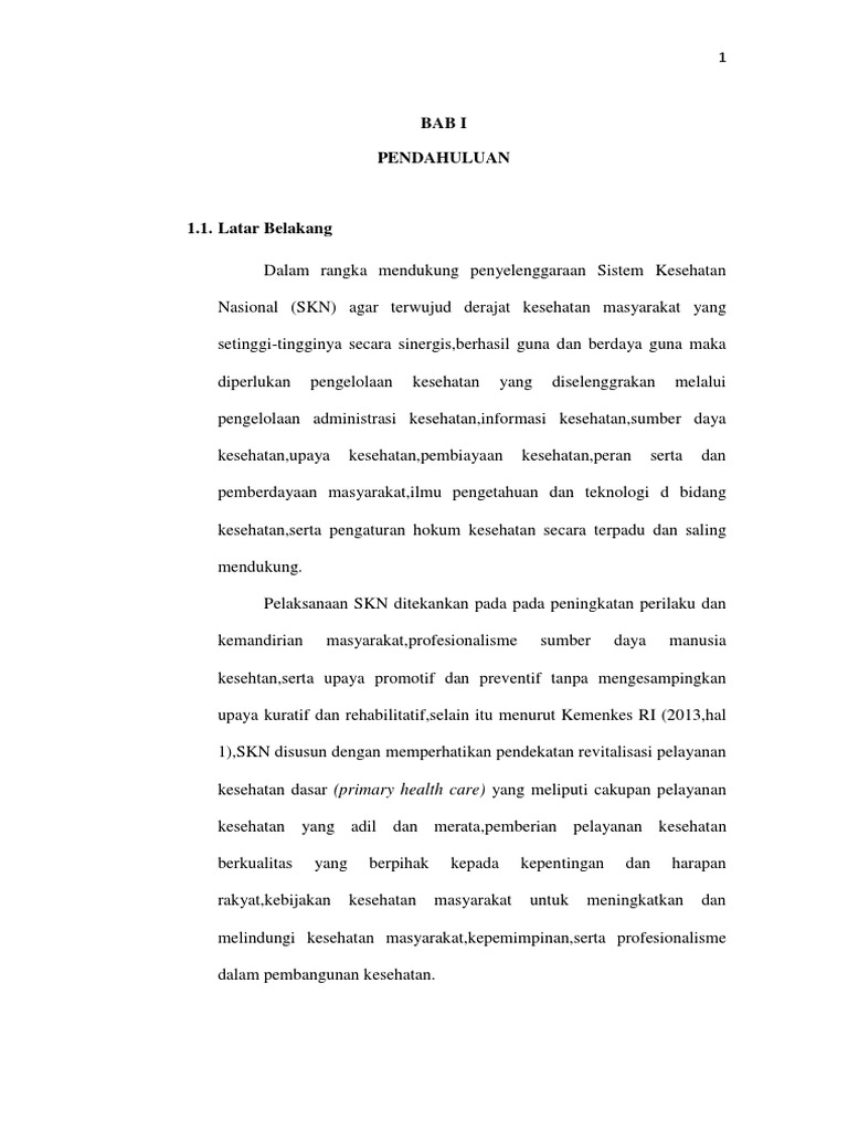 Proposal Bab 1 Sampai Bab 3 | PDF