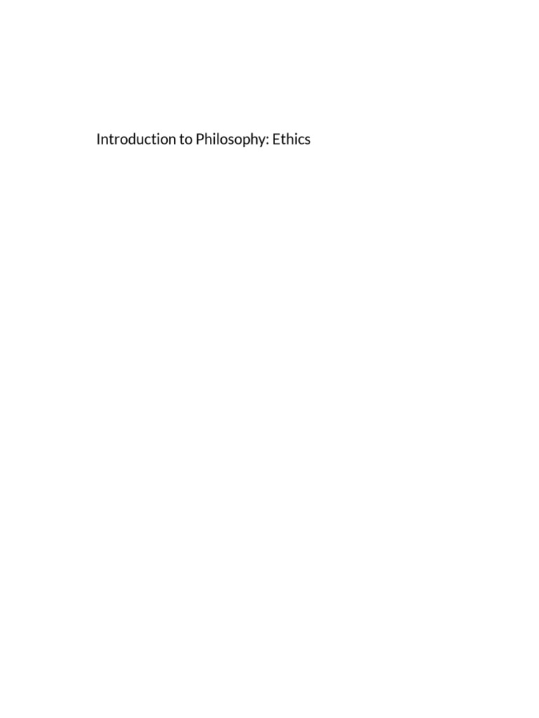 Introduction To Philosophy Ethics 1578172237 Pdf Relativism Morality