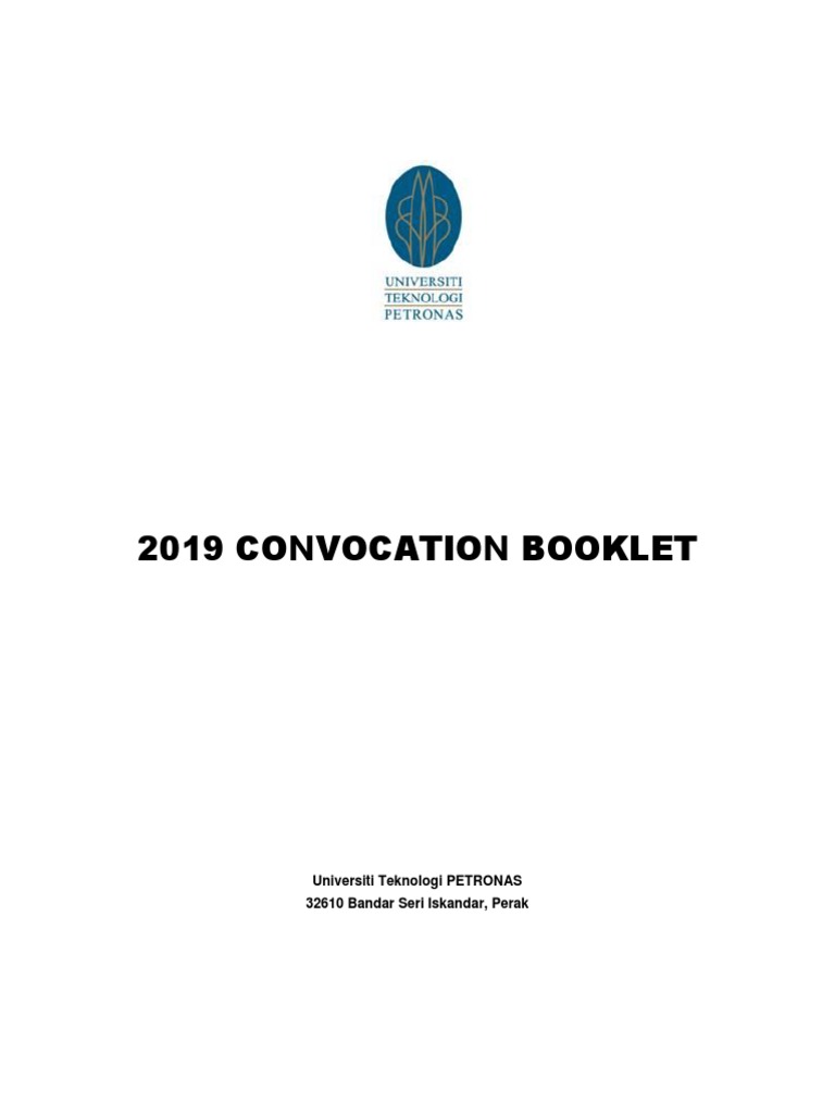 Convocation Booklet 2019 | PDF | Payments | Dress