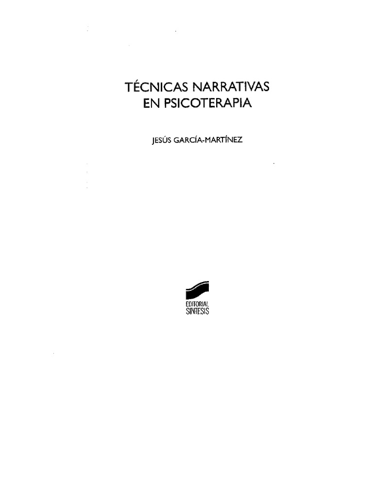 Técnicas Narrativas En Psicoterapia Pdf Metáfora Las Emociones