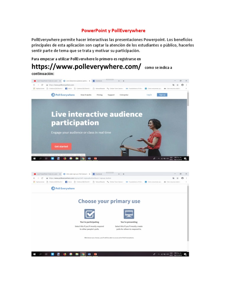 Tutorial Powerpoint y Polleverywhere | PDF | Microsoft PowerPoint | Informática