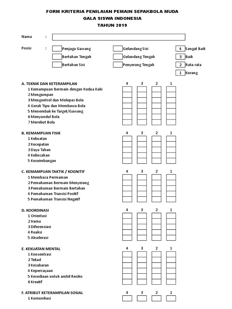 Form Talent Scouting | PDF | Pengembangan Diri