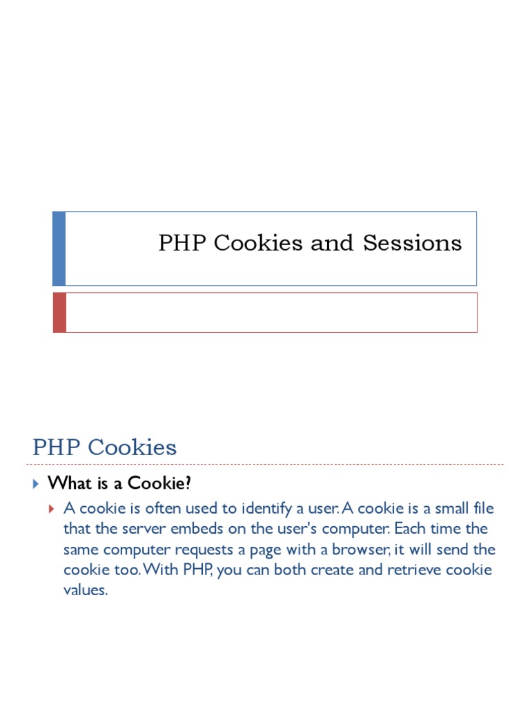PHP Cookies and Sessions Guide | PDF | Computers
