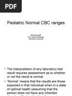 Childrens FBC Reference Ranges | PDF | Clinical Medicine | Cell Biology