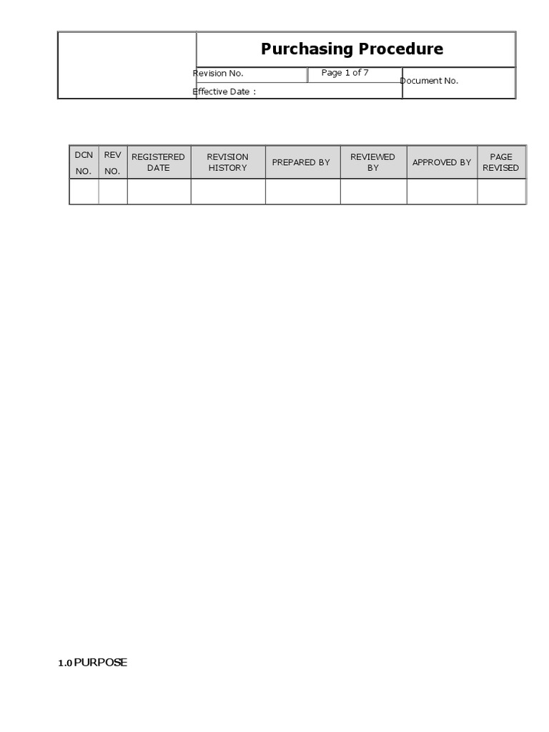 Sample Purchasing Procedure | PDF | Specification (Technical Standard) | Invoice