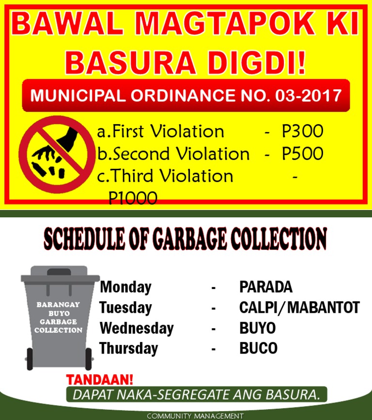 Bawal Magtapon NG Basura Layout | PDF