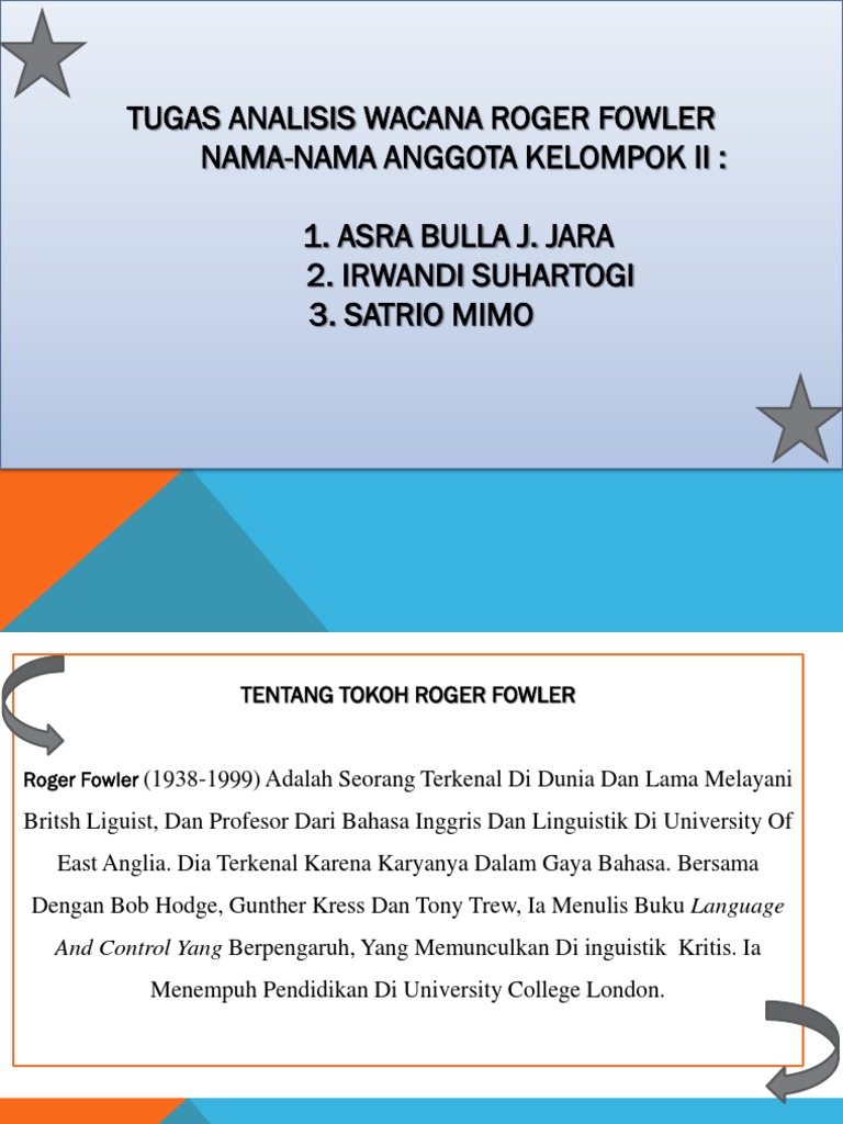 Tugas Analisis Wacana Roger Fowler | PDF