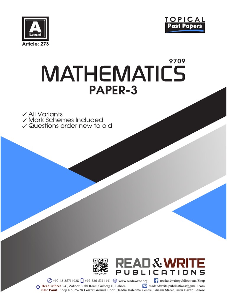 Mathematics Alevel Paper-3 Topical Past PDF | PDF | Islamabad | World ...