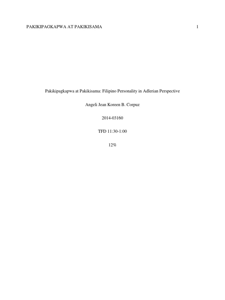 Thought Paper 1 | PDF | Identity (Social Science) | Psychology