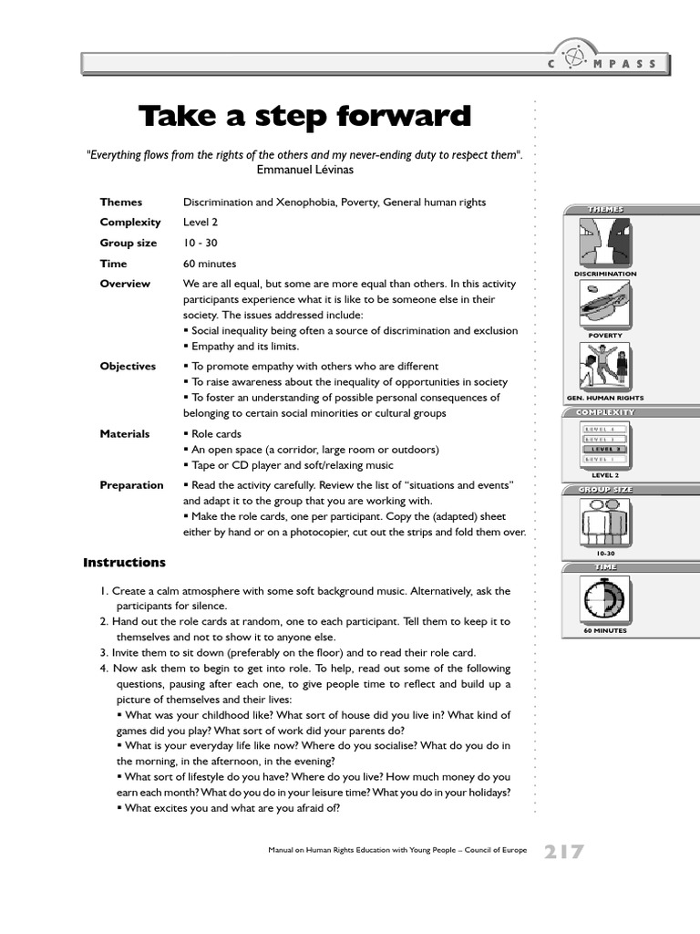 Take A Step Forward PDF | PDF | Social Exclusion | Social Inequality