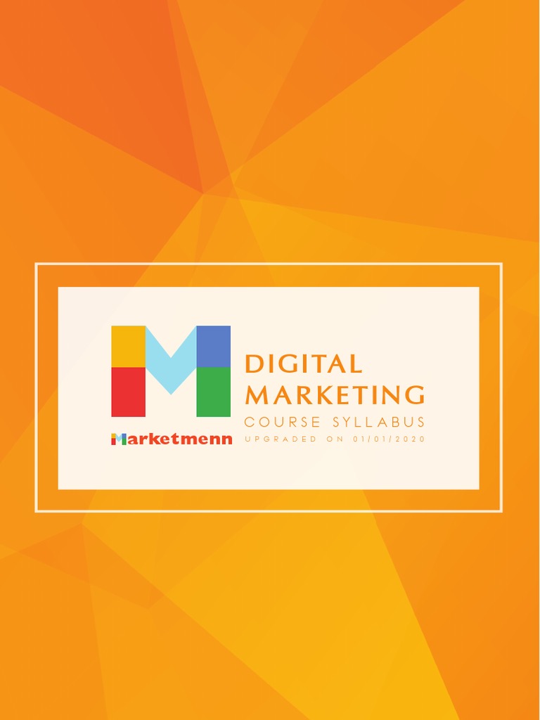 Digital Marketing Course Syllabus | PDF | Digital Marketing | Advertising
