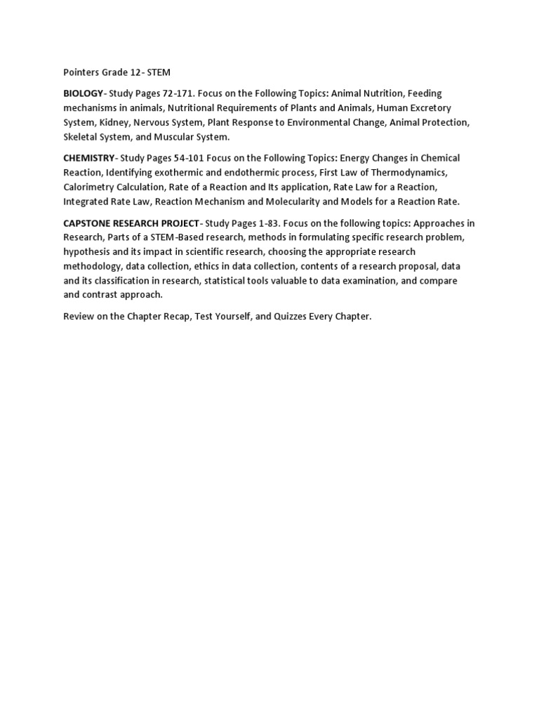 Pointers Grade 12 3rd Quarter | PDF