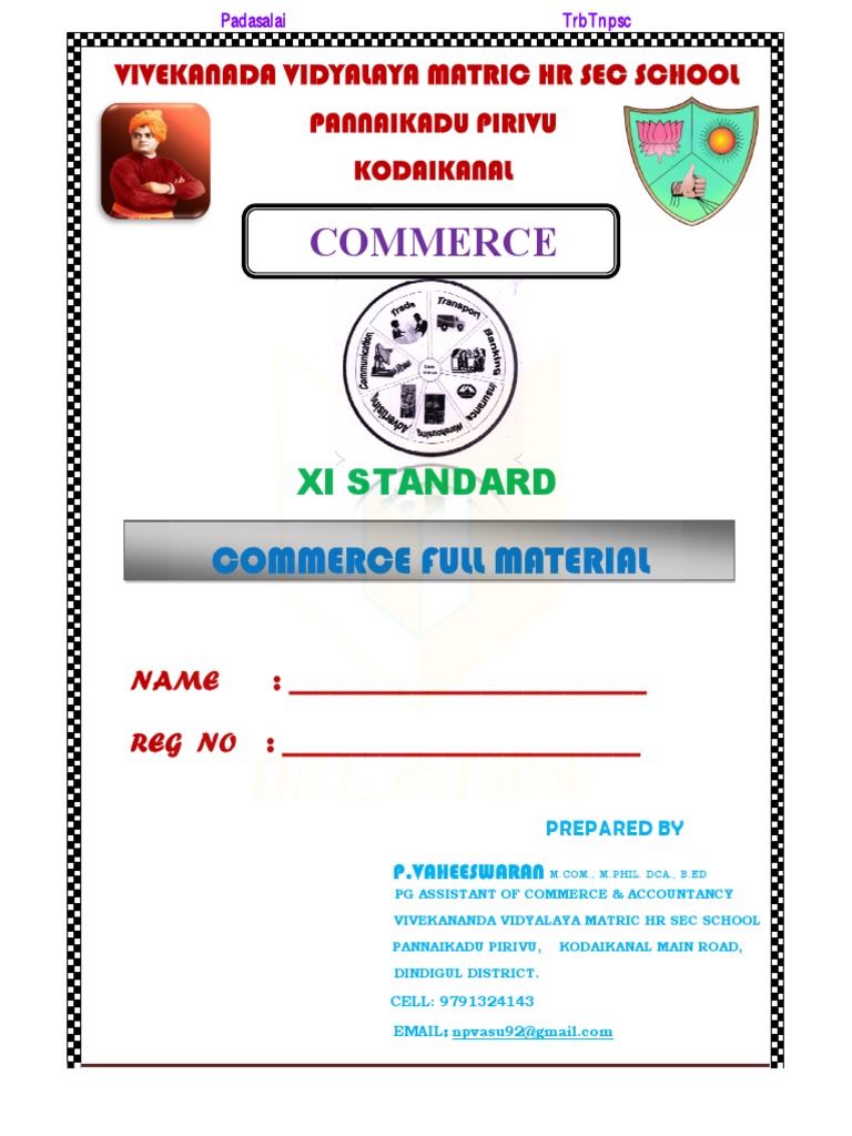 11th Commerce Full Study Material English Medium | PDF | Levantine ...