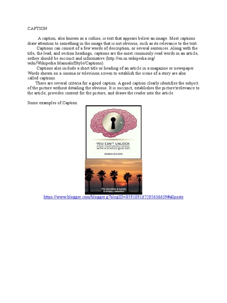 Materi Caption | PDF