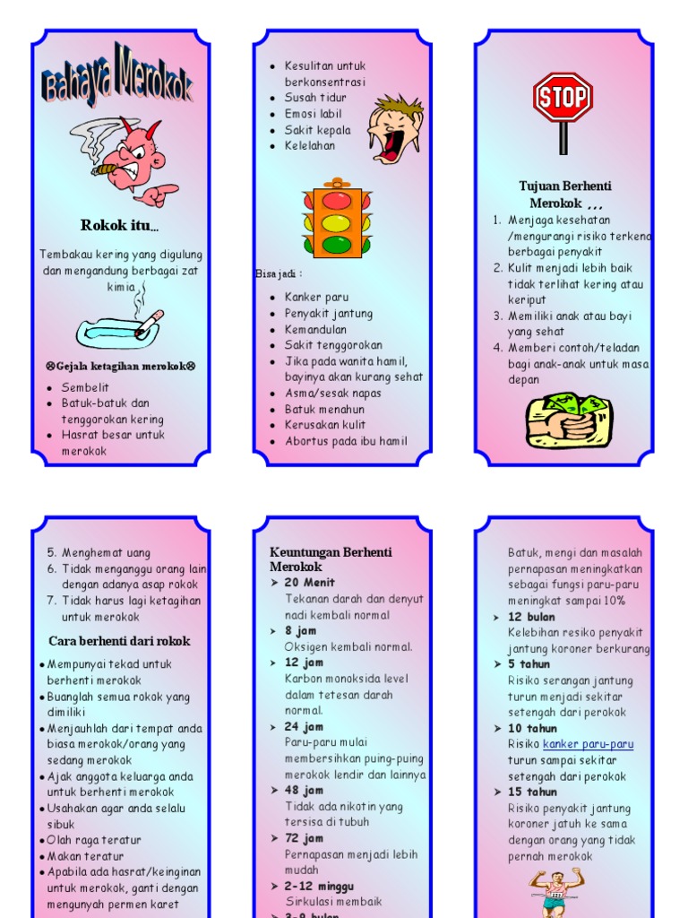 Leaflet Bahaya Merokok | PDF