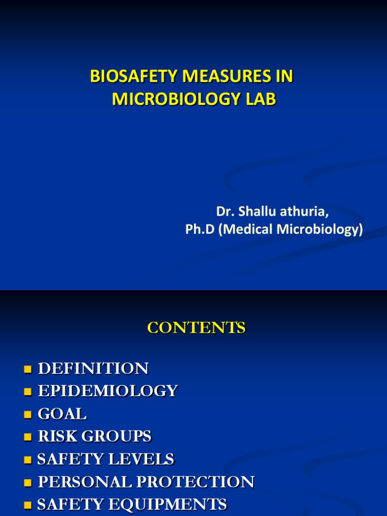 Biosafety ppt-12 | Download Free PDF | Infection | Public Health