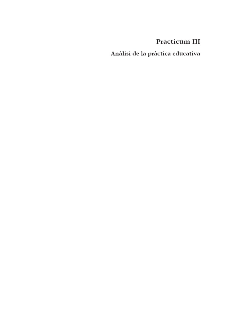 Practicum III PDF | PDF