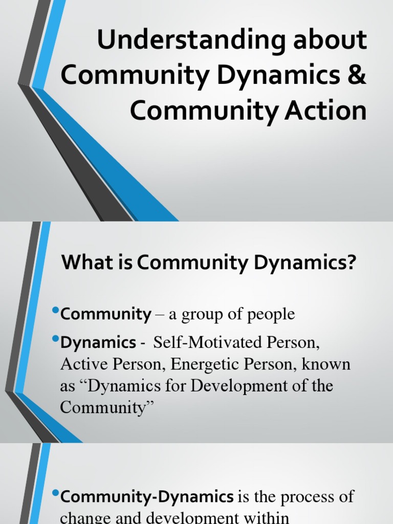 Understanding About Community Dynamics & Community Action | PDF ...