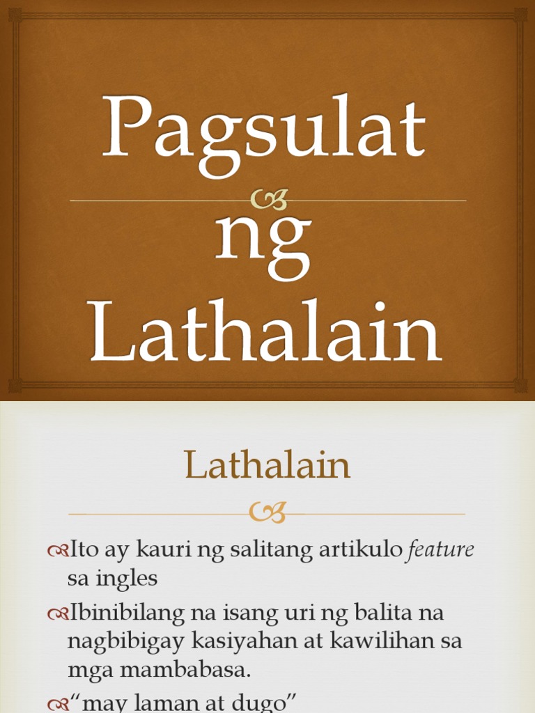 Pagsulat NG Lathalain GABRIEL | PDF