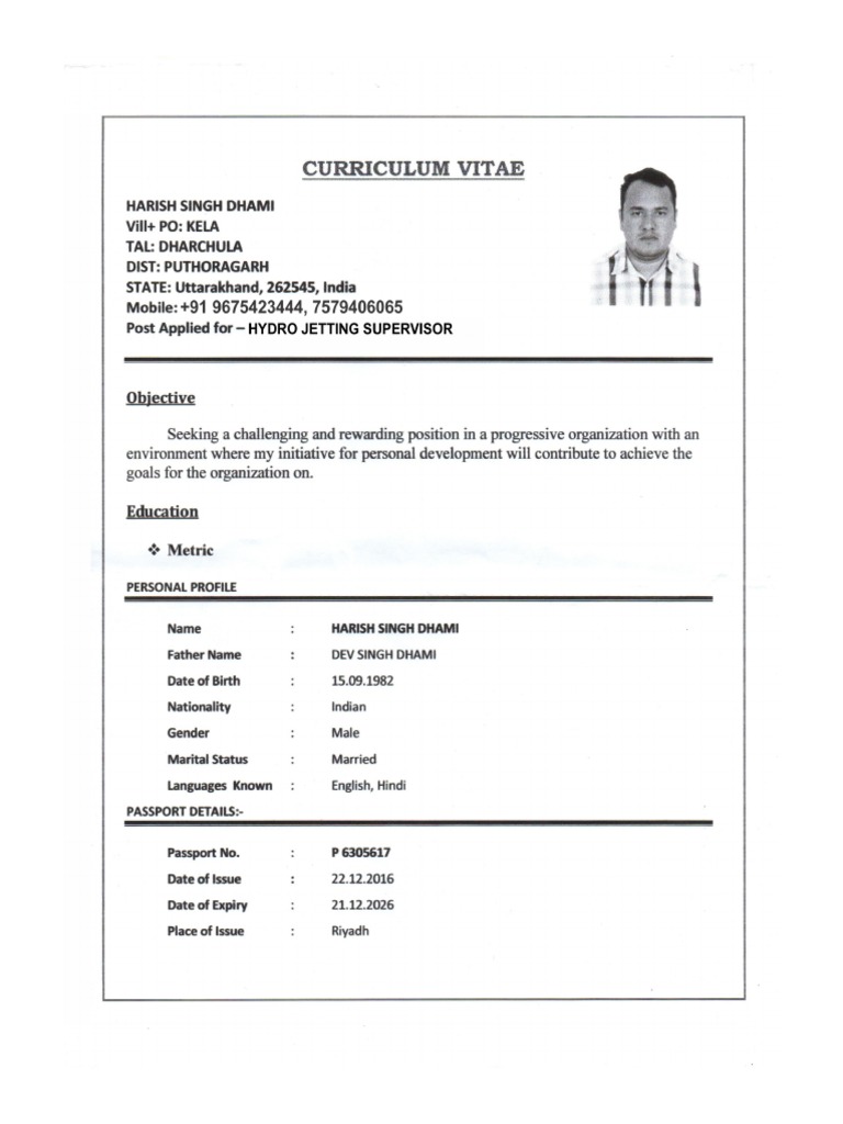 CV and Certificate | PDF
