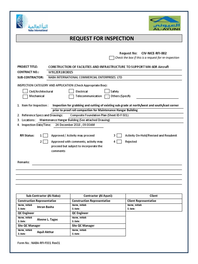 CI-NICE-RFI-002 - Inspection For Grabbing and Cutting of Existing Sub ...