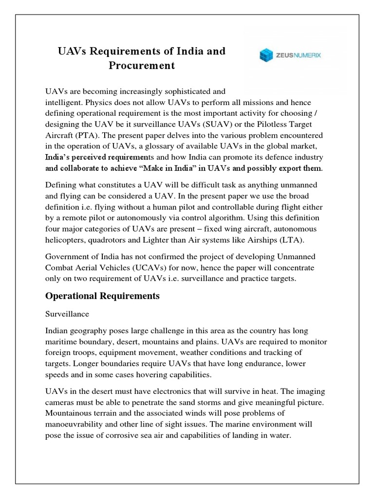 Zeus PDF | PDF | Unmanned Aerial Vehicle | Aviation