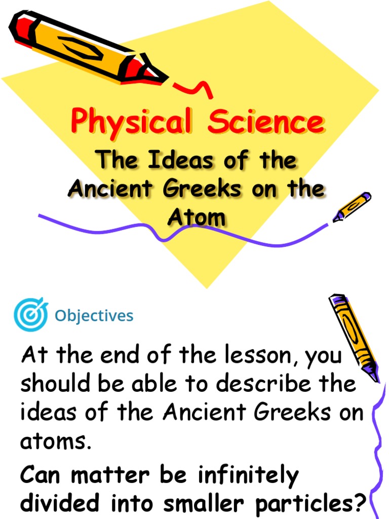 1 The Ideas of The Ancient Greeks On The Atom | PDF | Matter ...