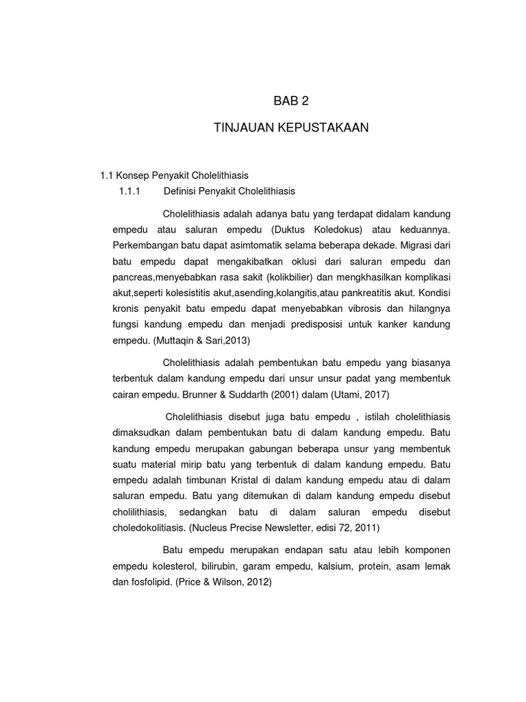 Definisi dan Penyakit Cholelithiasis | PDF