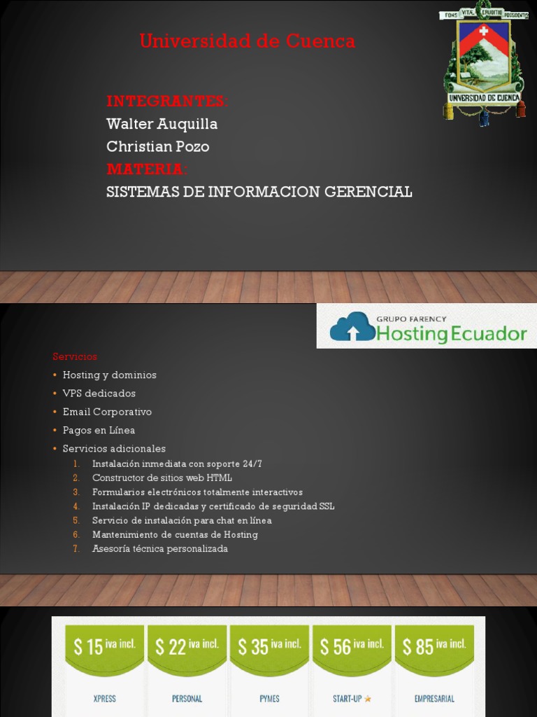 Hosting y Dominios en Ecuador | PDF | Telecomunicaciones | Software