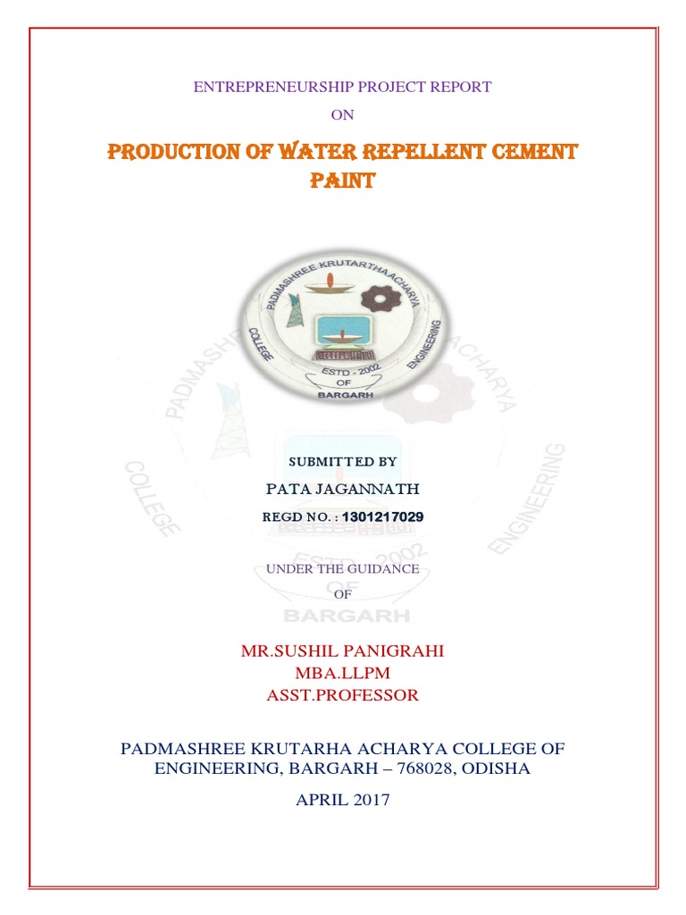 Entrepreneurship Project Report | PDF | Entrepreneurship | Innovation Entrepreneurship Project Report | PDF | Entrepreneurship | Innovation