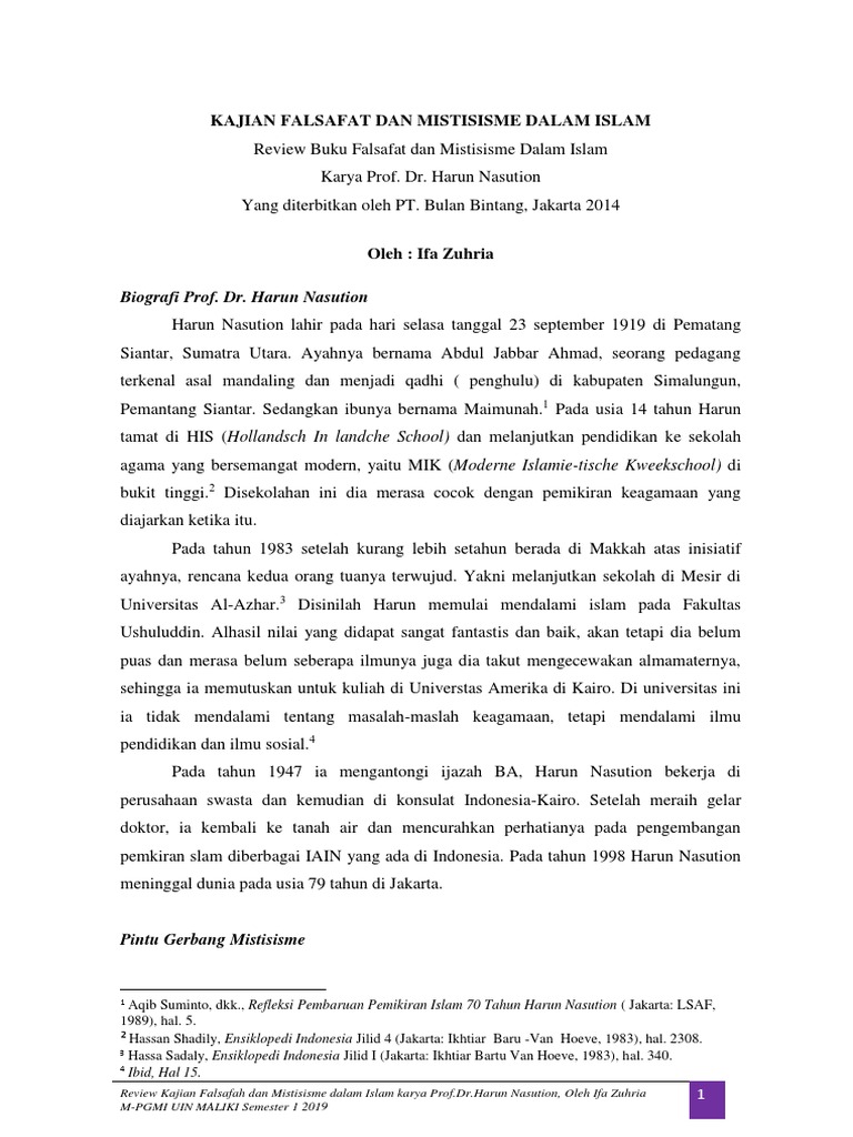 REVIEW Buku Harun Nasution | PDF
