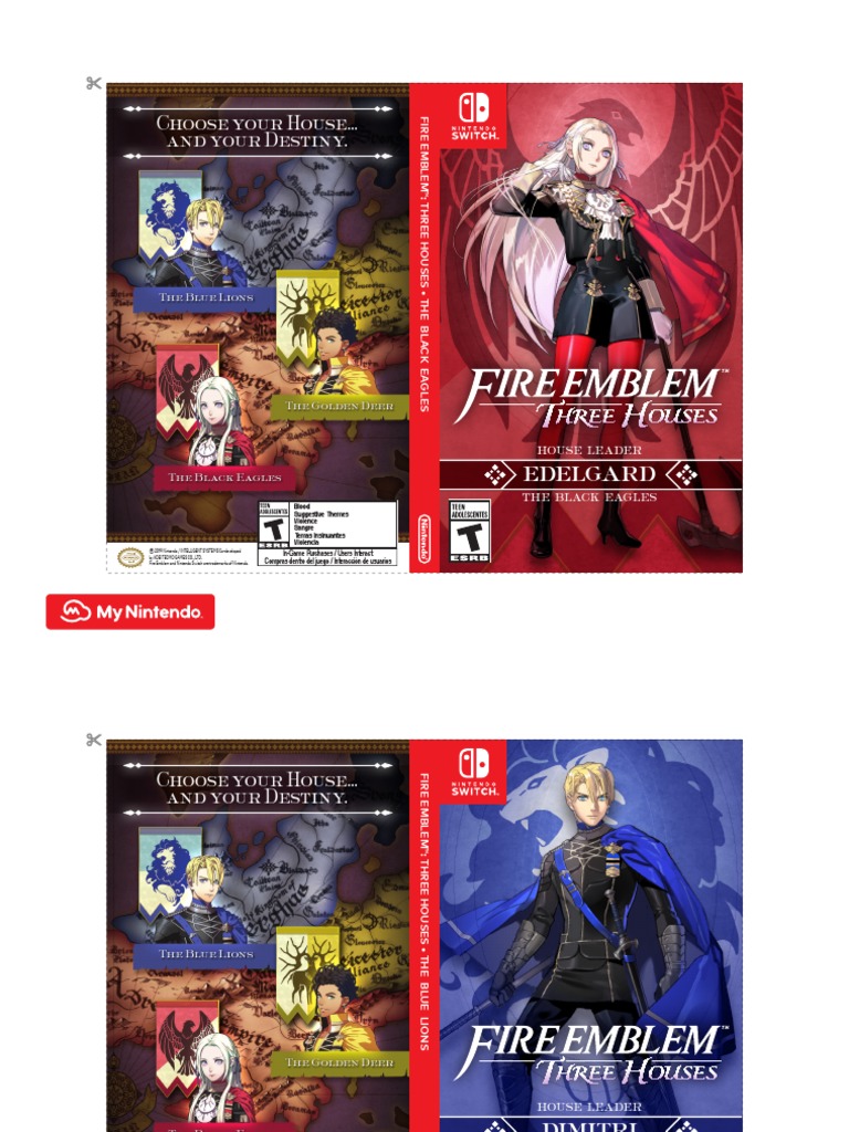 Fire Emblem Three Houses Box Art Sheets | PDF | Video Game Publishers ...