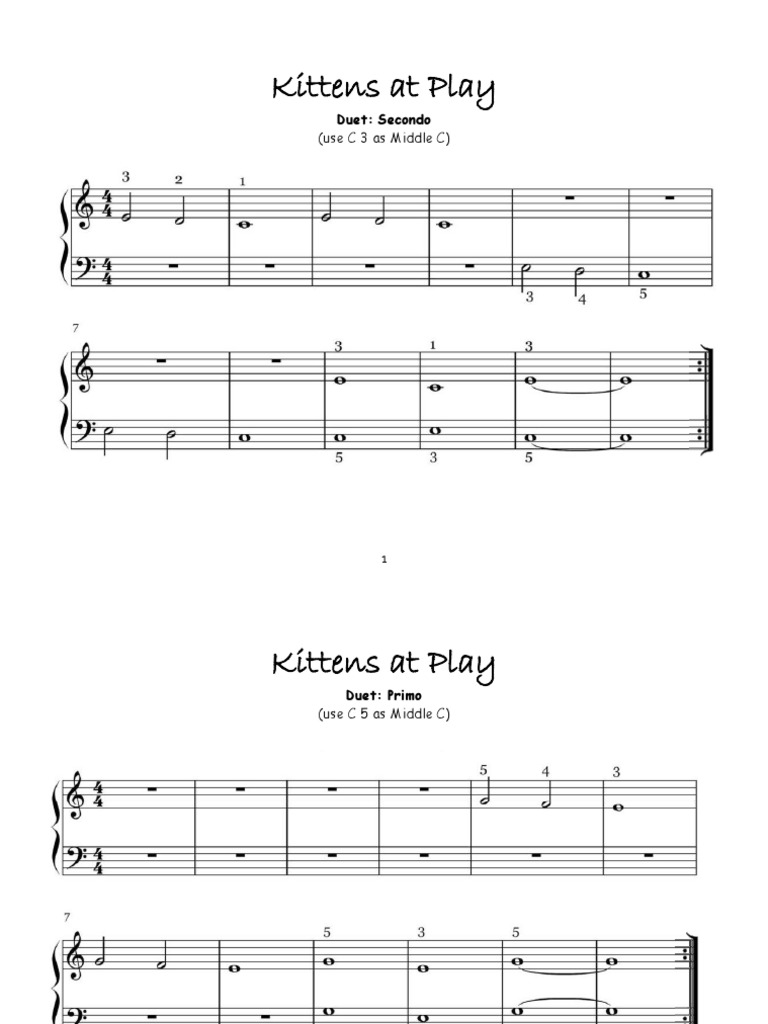 Easy Piano Duets for Beginners | PDF | Language Arts & Discipline ...