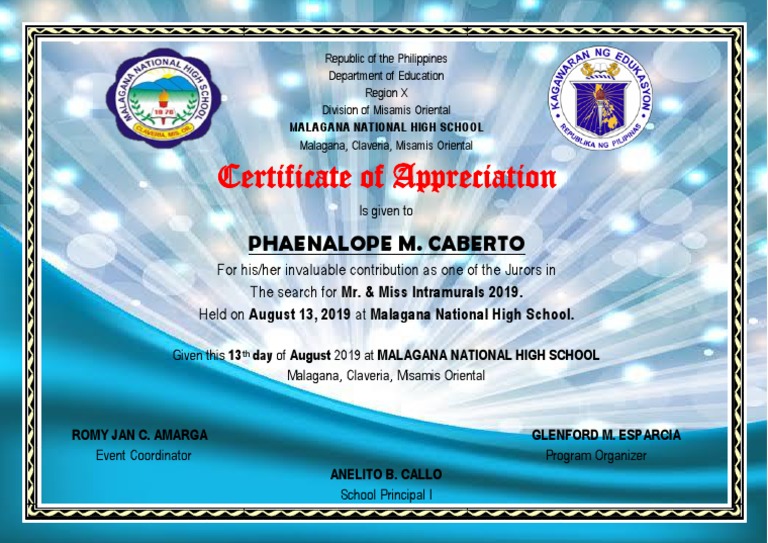 Mr. & Ms. Intramurals 2019 | PDF