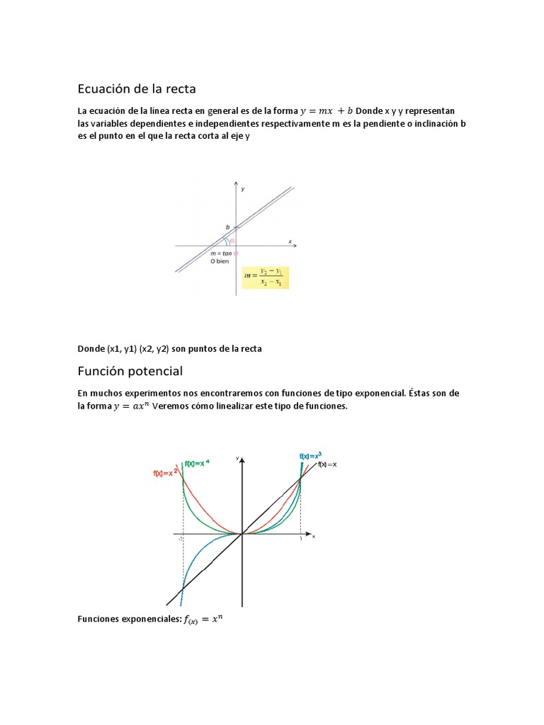 Linealización de Curvas Labo #5 | PDF | Línea (geometría) | Funcion ...