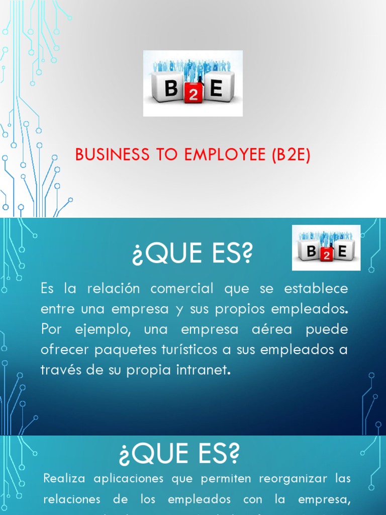 B2E (BUSINESS TO EMPLOYEE) Mario Parra | PDF | Comercio electrónico ...