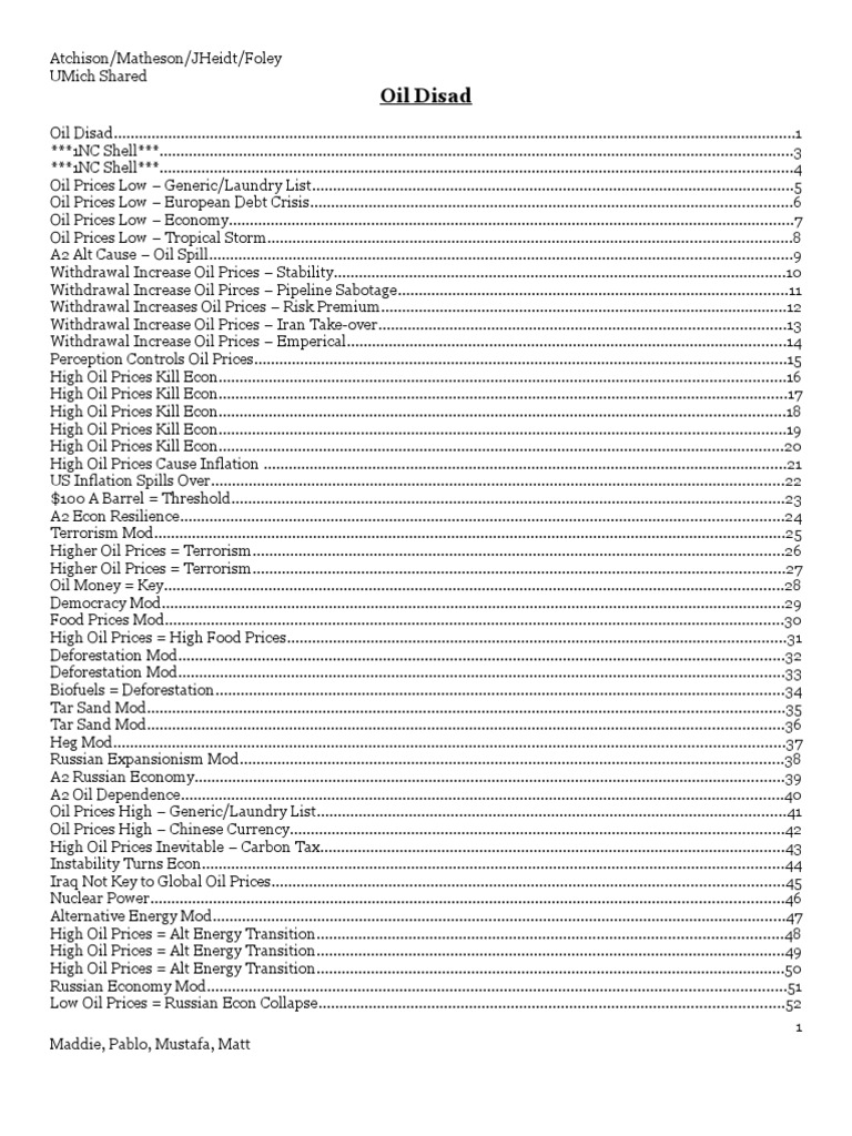 MIOil DA | PDF | Price Of Oil | 2000s Energy Crisis