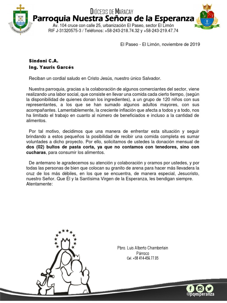 Carta A Sindoni Noviembre 2019 | PDF