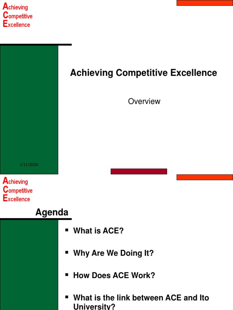 ACE: Achieving Competitive Excellence Overview | PDF | Business Process ...