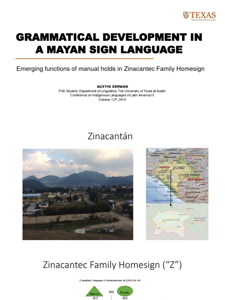 Grammatical Development in A Mayan Sign Language-Austin German-CILLA ...